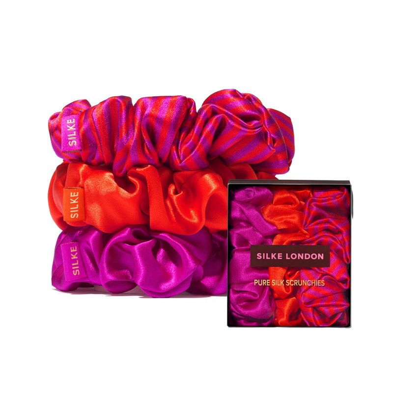 Silk Large Scrunchies | No Hair Creases. No Tugging | SILKE London